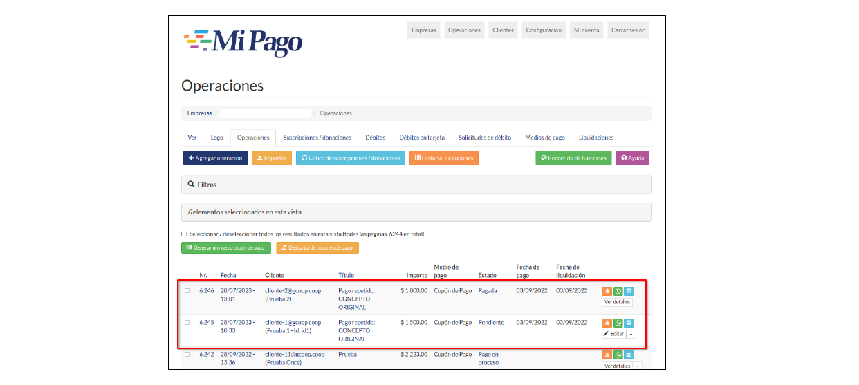 Últimas novedades de la plataforma | Mi Pago